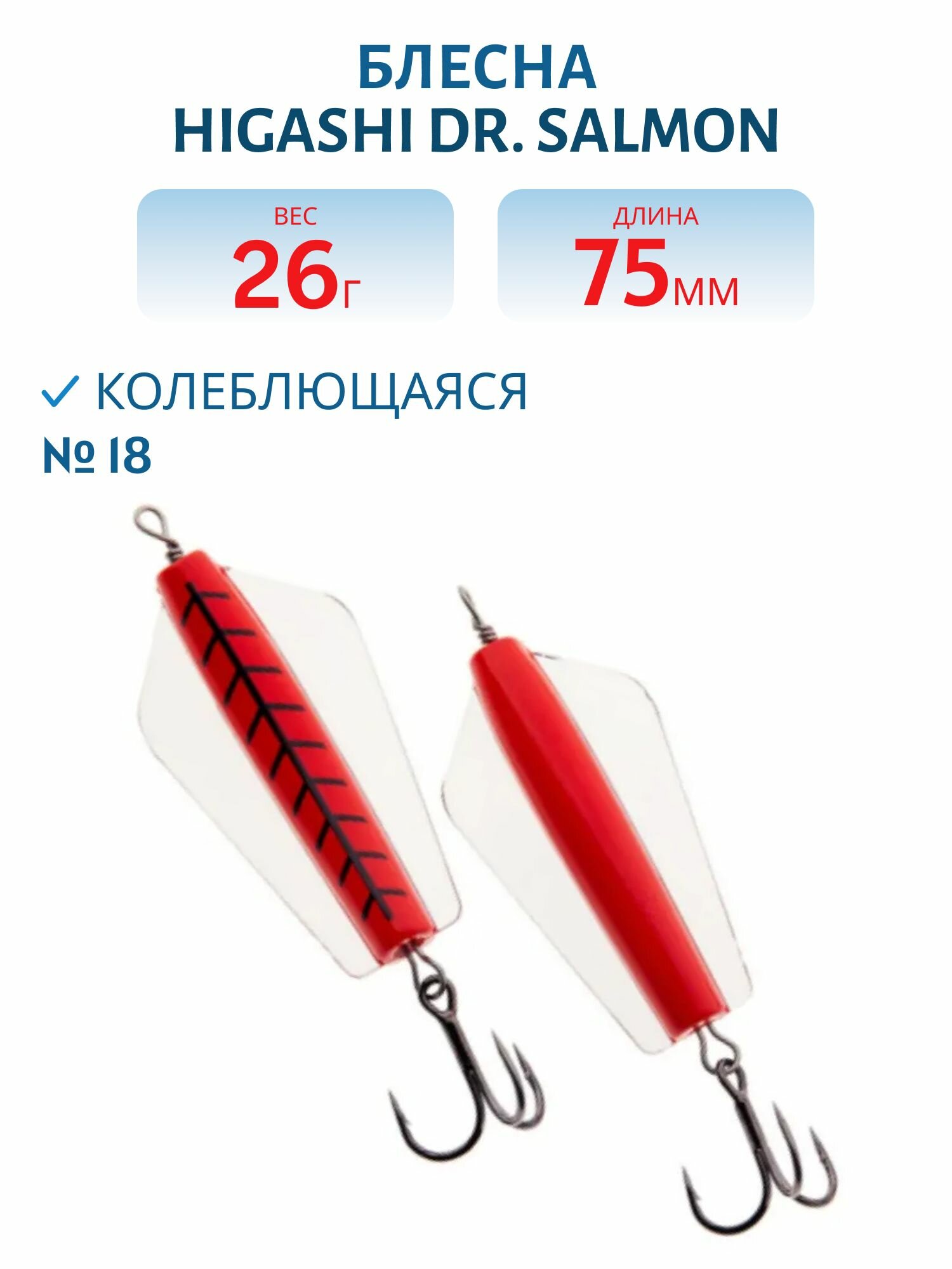 Блесна Higashi Dr. Salmon 26 гр, цвет #18