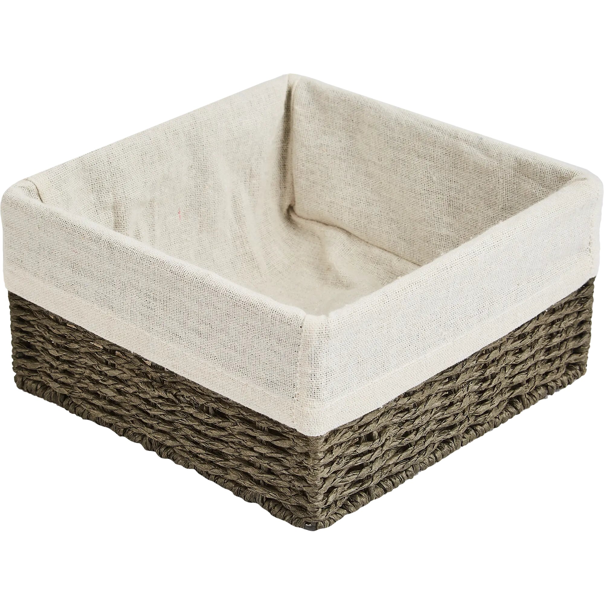 Корзина для хранения 20x10x20 см из бумаги цвета графит компактный органайзер для дома