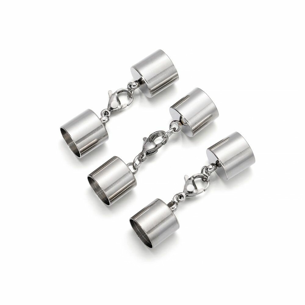 Концевики-застёжки лобстер для бижутерии, карабин-замок 10 мм для колье, браслетов и ожерелий, набор из 10 шт, удобное соединение тонкого шнура