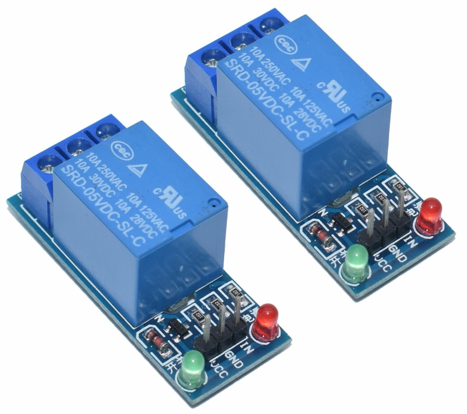 2 штуки! Модуль реле 1-канальный DC 5В для Arduino (Ардуино) AC250В 10А (У)