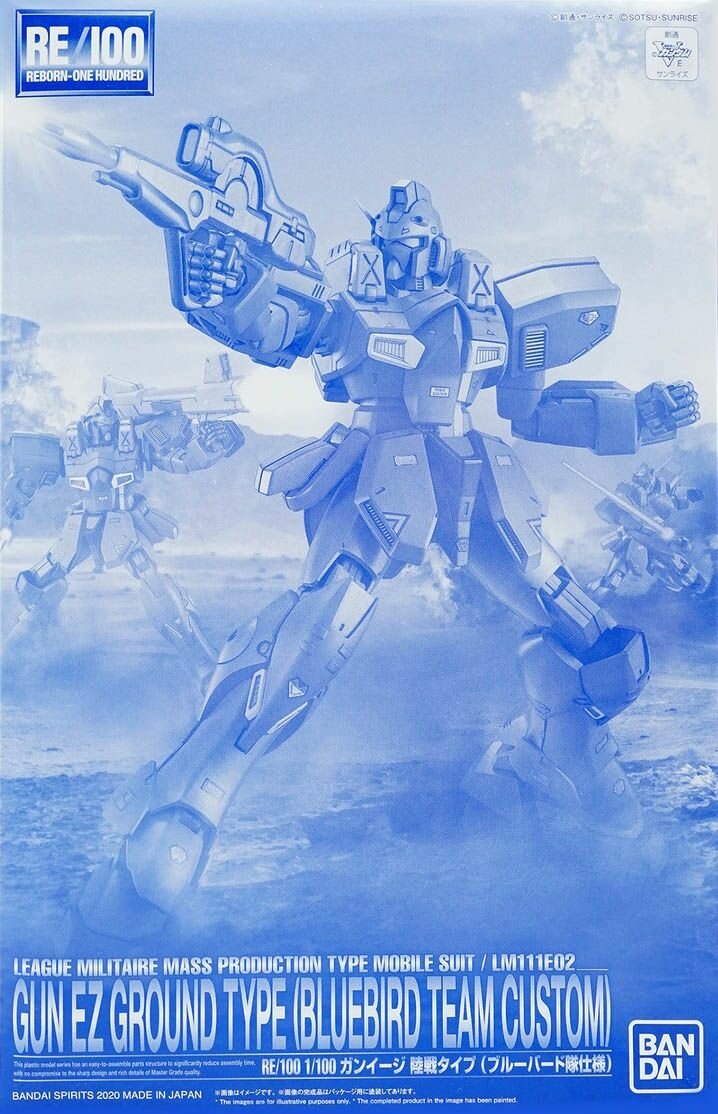 Фигурка Bandai RE PB 1/100 LM11E02 GUN ZE GROUND TYPE(BLUEBIRD TEAM CUSTOM) MOBILE SUIT Assemble the Model