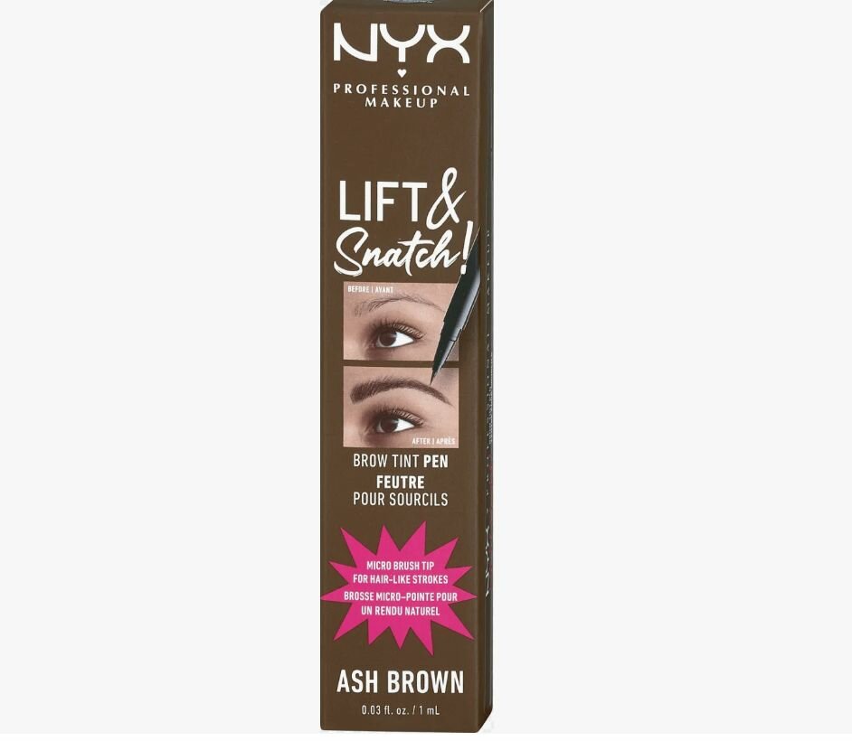 NYX Professional Makeup, Лайнер-тинт для бровей "LIFT N SNATCH BROW TINT PEN", Оттенок 06, Ash Brown, 1 мл