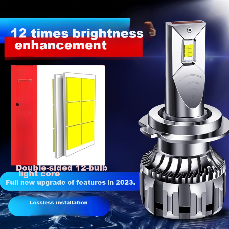 Paisu Car LED Headlights, H1 High Beam, Low Beam, Car Lights, Ultra-Bright Car Bulbs, White Light Headlights, 6500K, Modified