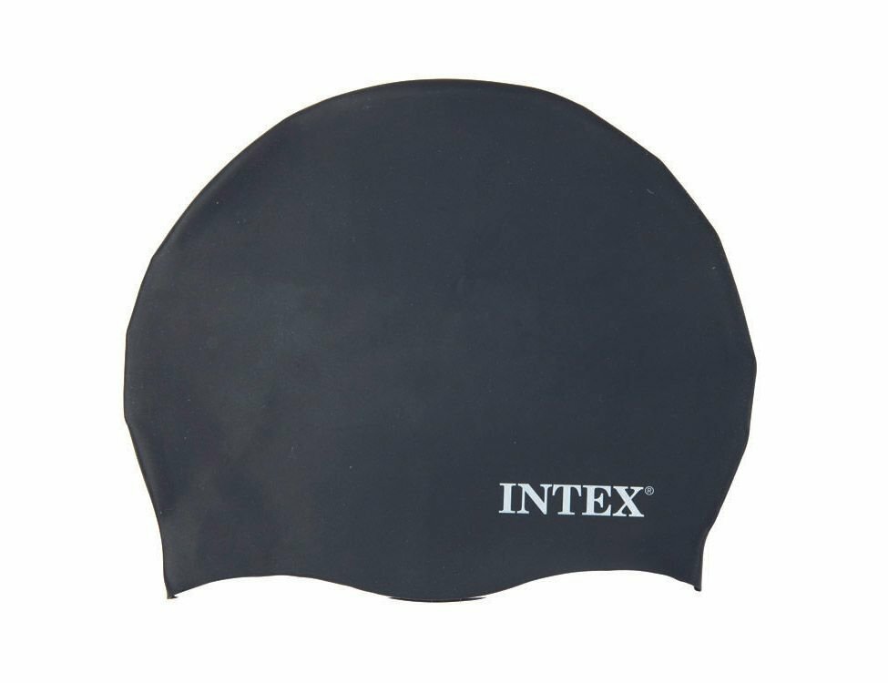 Резиновая шапочка для плавания Интекс (Intex) черная, 55991-черн
