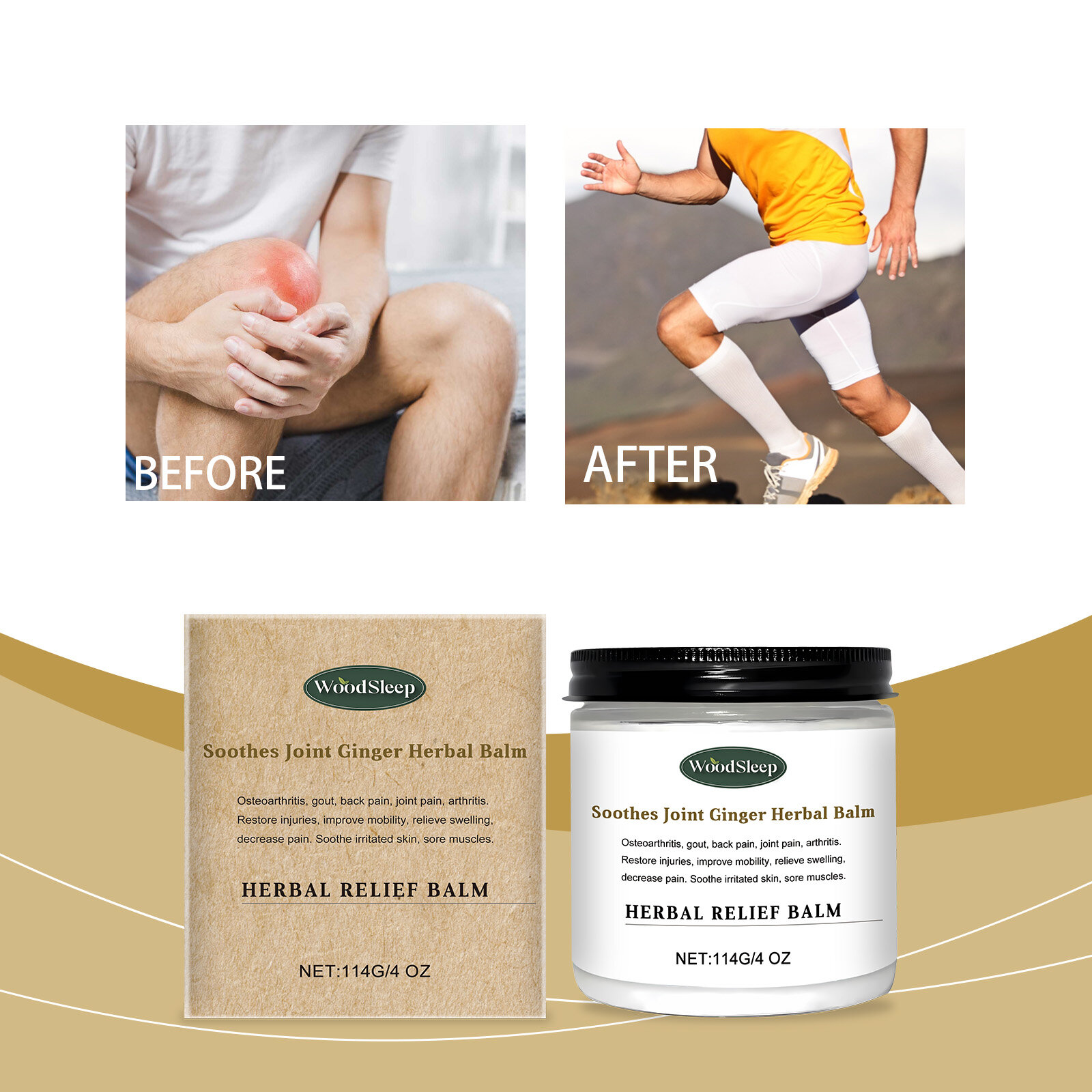 Крем WoodSleep на травах для наружного успокаивающего массажа, наносить на колени, запястья, уход за телом, травяной крем