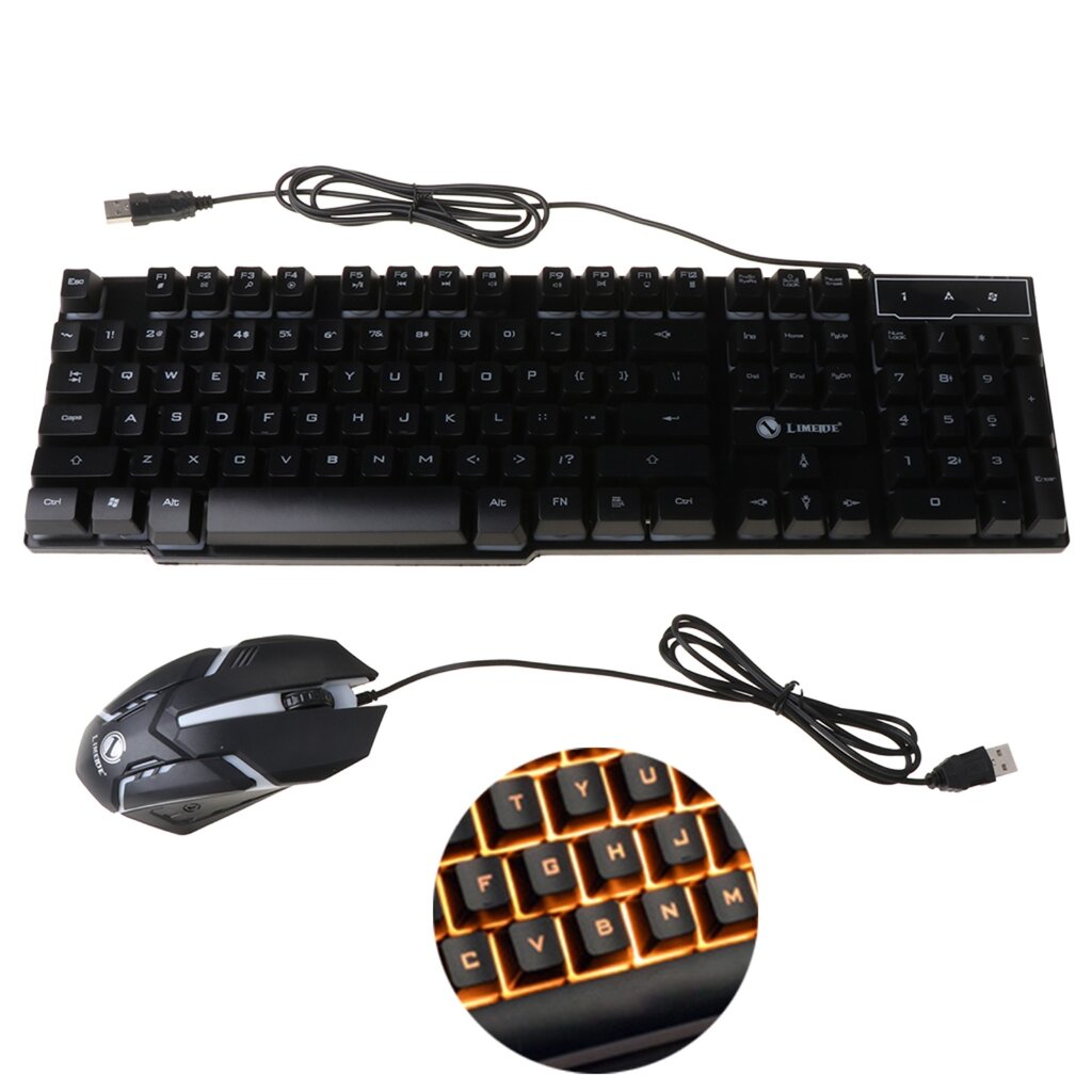 GTX300 USB Проводная 104 клавиши RGB подсветка Эргономичная игровая мышь Комбинированный набор клавиш для клавиатуры Аксессуары для замены ПК