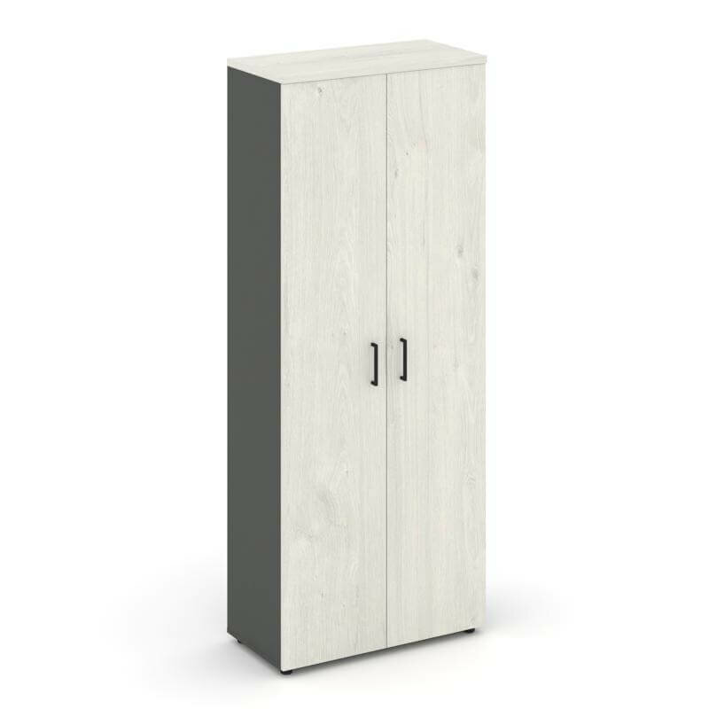 Шкаф высокий широкий Style Project Riva SN. STS. E-108 Антрацит NEW/Дуб Наварра 796х400х1982