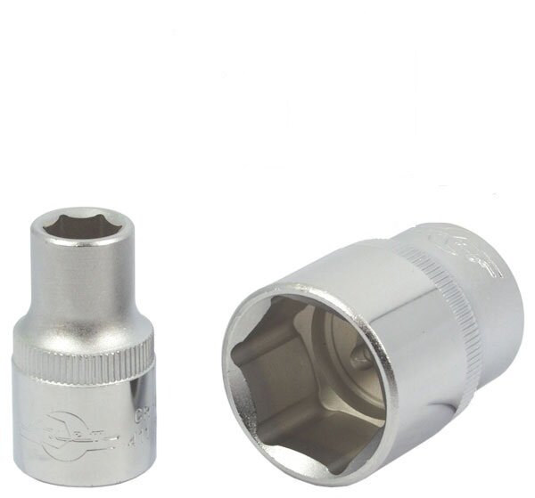 Головка торцевая 27 мм под квадрат 1/2 дюйма шестигранная (6 гранная) AIST 411127D-X двойное покрытие 27мм короткая