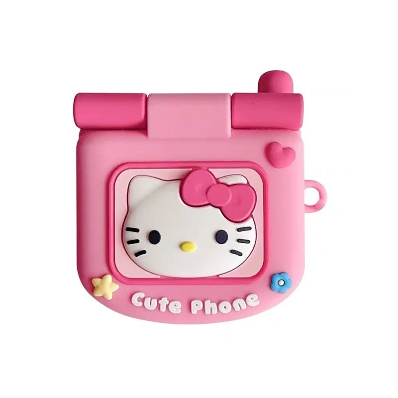 Зеркальный чехол MINISO Hello Kitty для AirPods, Pink Hello Kitty, For Airpods 4