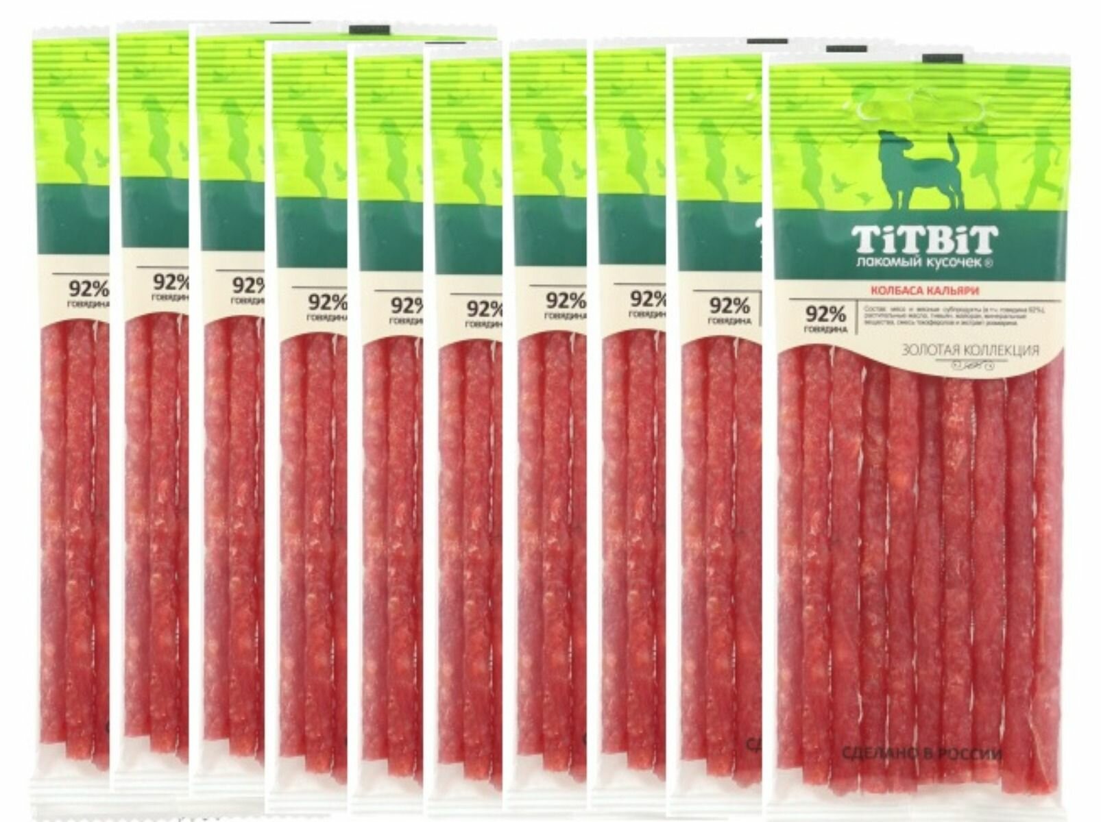 TiTBiT Золотая коллекция Лакомство для собак Колбаски Кальяри 50г (10шт)