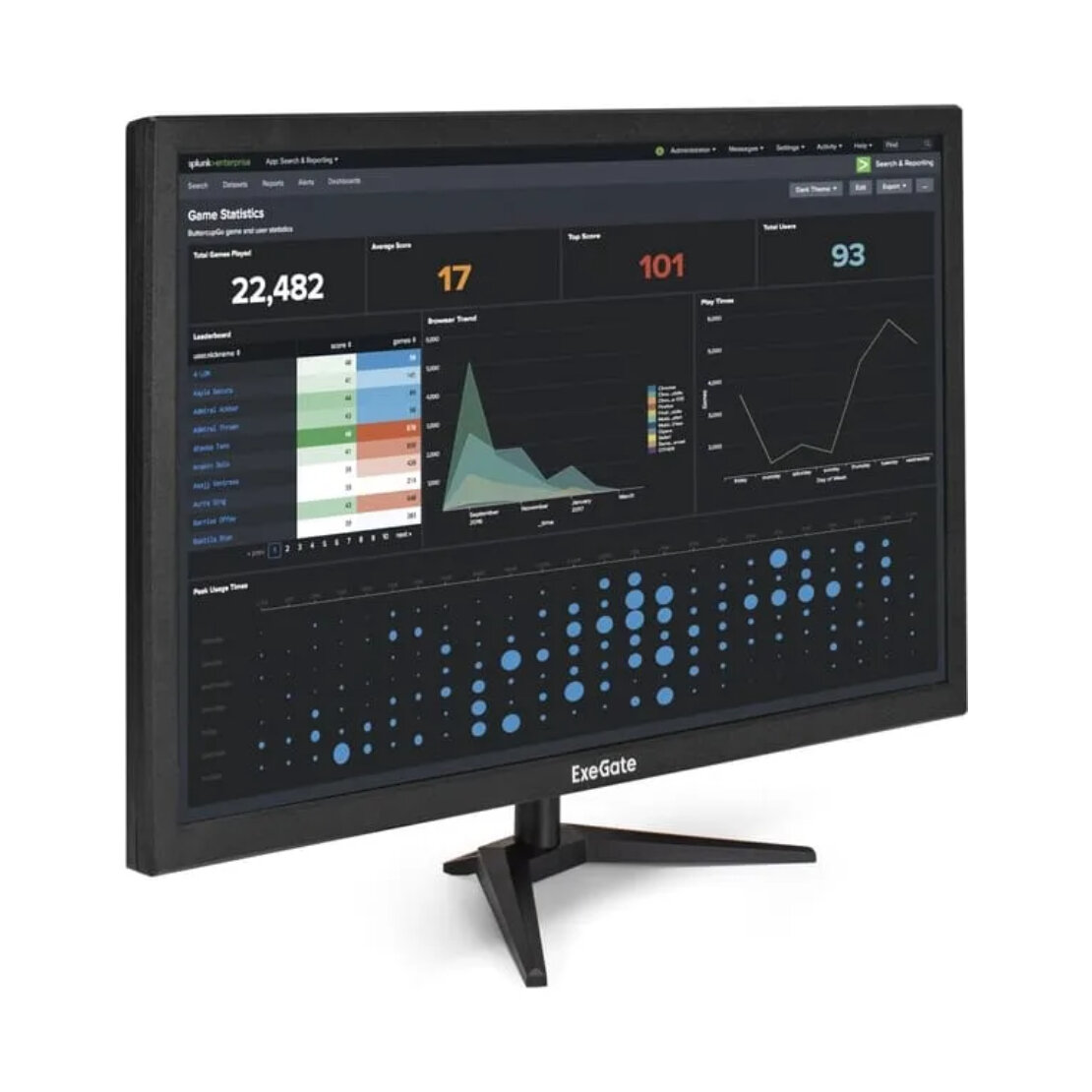 Монитор 27" ExeGate EB2700A, 1920x1080, 75 Гц, VA Grade A+, черный