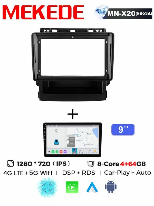 Магнитола 9" Mekede MN X20 Pro 4/64 Gb Subaru Forester 5 2018-2021 Impreza 5 2018-2023 carplay