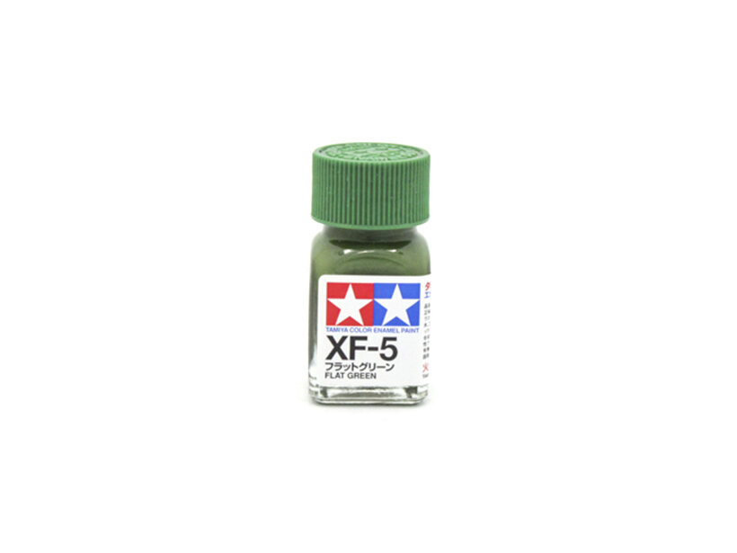 XF-5 Flat Green, enamel paint 10 ml. (Зелёный Матовый, краска эмалевая 10 мл.) Tamiya 80305