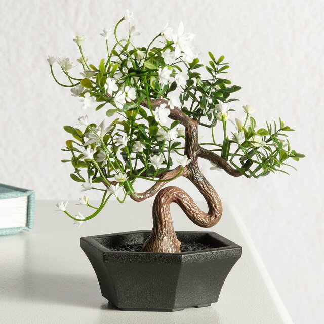 Искусственный Бонсай Цукуйоми 13 см белый, Summer Deco, 5010108