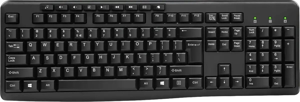 Клавиатура Oklick 305M (1659987) проводная, USB, черный