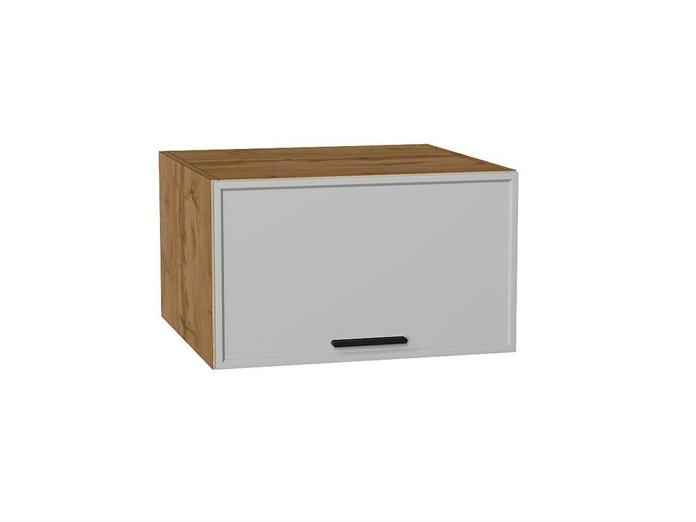 VVT Шкаф верхний горизонтальный глубокий Фрейм Дуб Вотан, Grey Silk, 600 В*Ш*Г 358*600*580, фасад МДФ Grey Silk, корпус Дуб Вотан Grey Silk