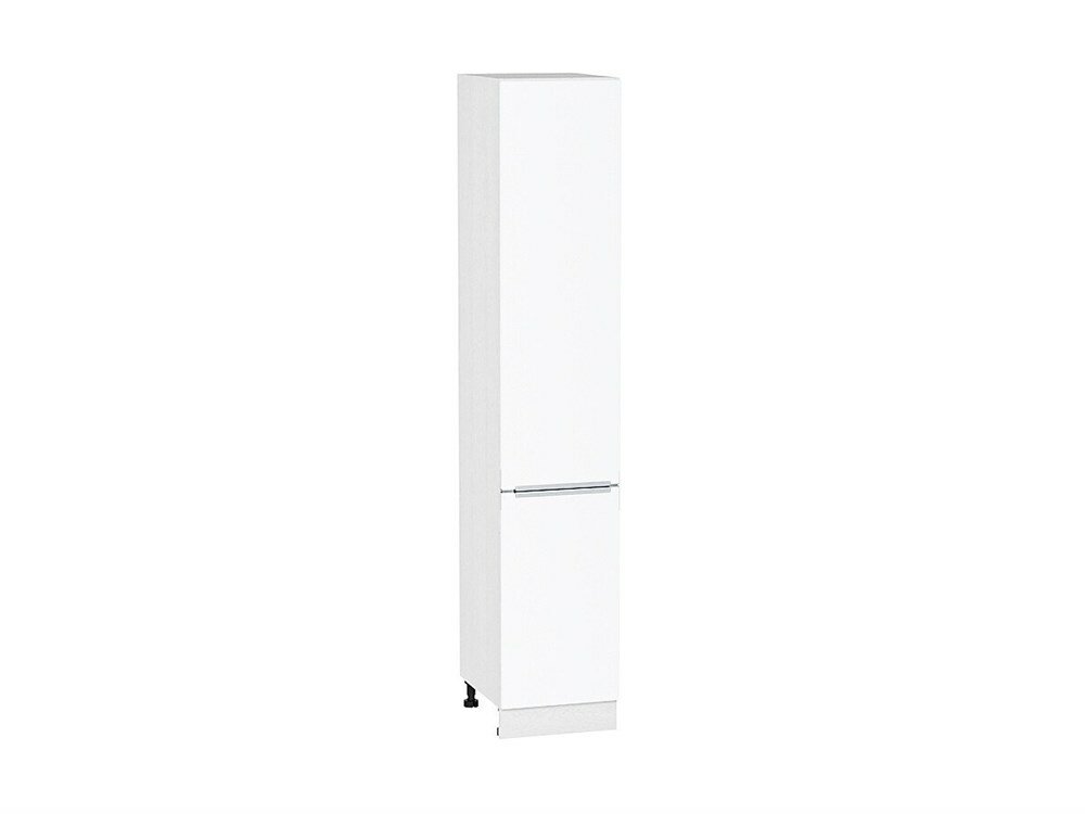VVT Шкаф пенал с 2-мя дверцами Фьюжн Белый, Silky White, 2140, 400