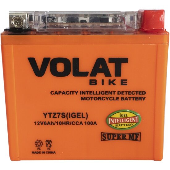 Аккумулятор Volat , 113x70x106, обратная полярность, 6 Ач, YTZ7S(iGEL)