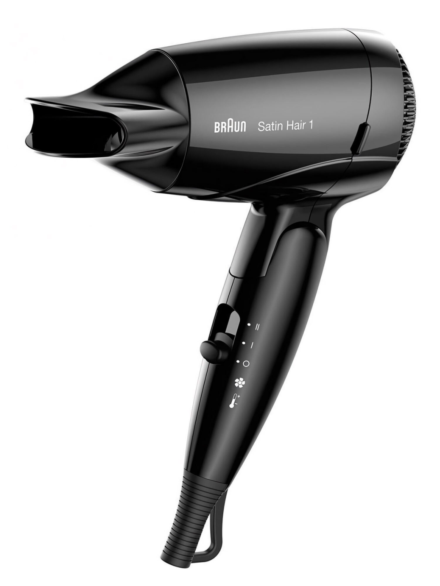 Фен Braun Satin Hair 1, HD 130, черный (1200 Вт, 1 скорость, 2 уровня температуры)