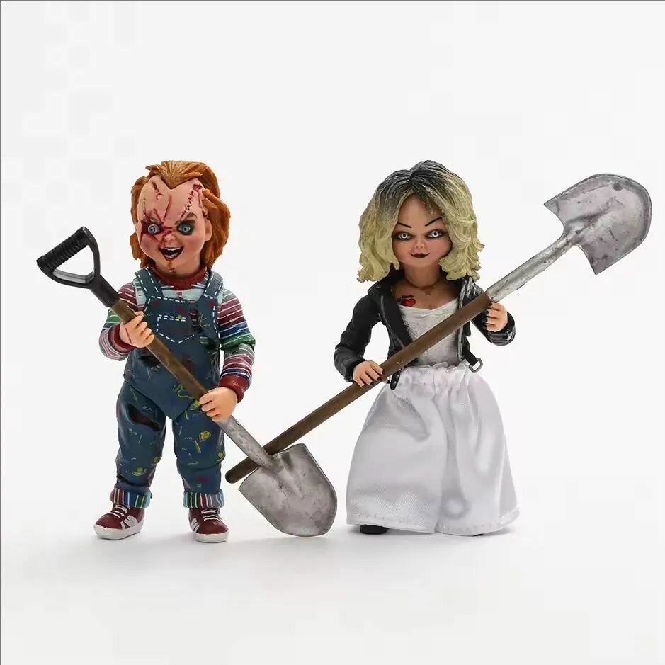 Фигурки кукла Чаки с невестой Chucky подвижные с аксессуарами 10 см-Праздничные подарки