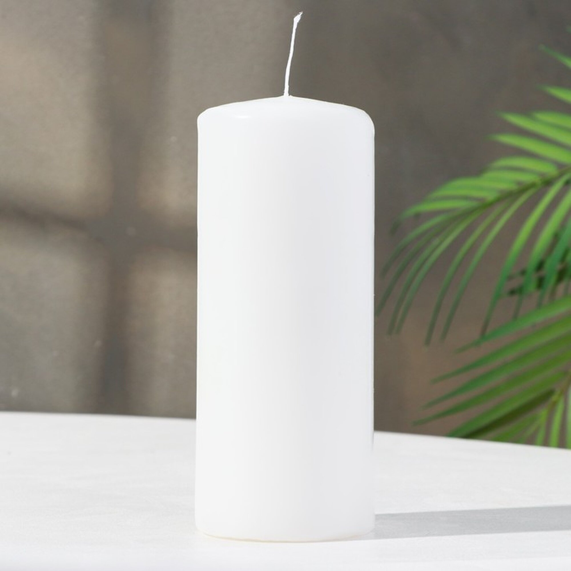 Свеча Омский свечной завод, цилиндр, 7х17 см, 50 ч, 515 гр, белый