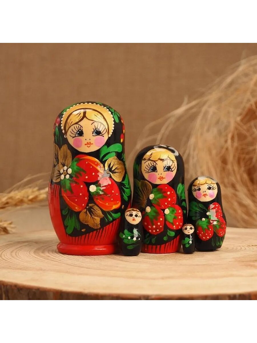 Ручная расписная матрешка 5 кукол