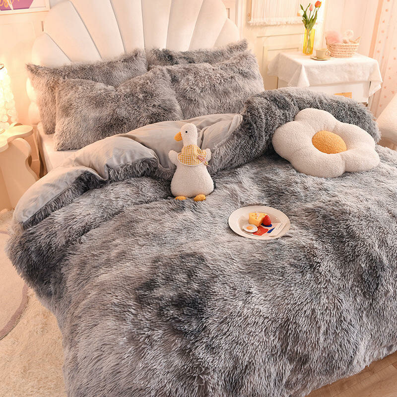 Комплект постельного белья Rong Suan Falai Fleece Golden Eagle Milk Four Seasons, 4 предмета