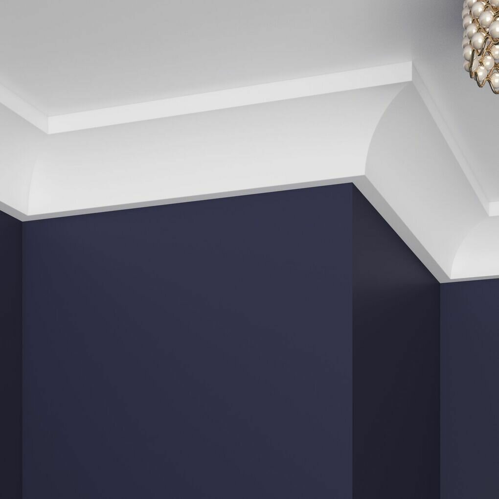 Потолочный плинтус Ultrawood CR 0012 W 2.44 под покраску 2440 х 45 х 45 мм