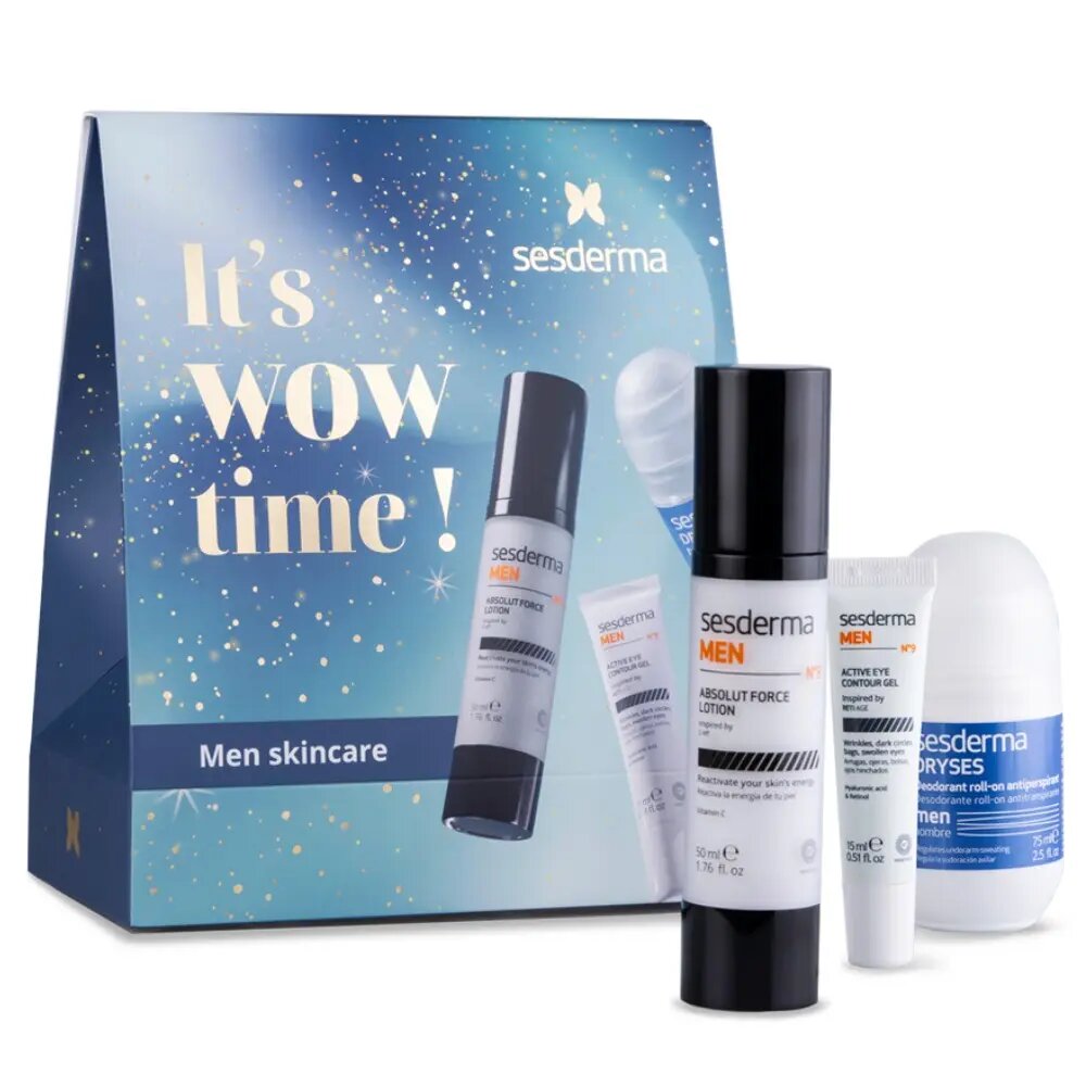 Набор SESDERMA Men: лосьон ревитализирующий 50 мл, гель для век 15 мл, дезодорант 75 мл
