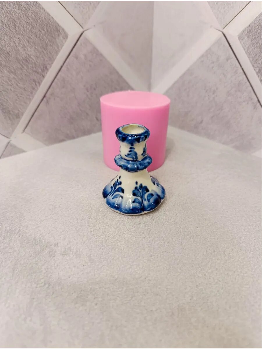 Молд силиконовый "Подсвечник". Высота готового изделия 6 см.