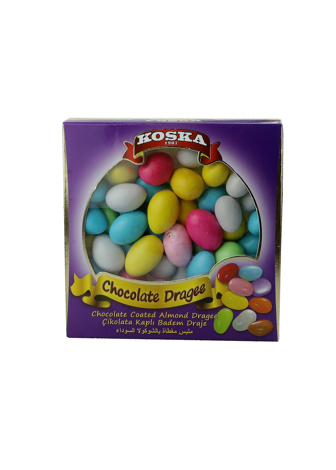 Миндальное драже в шоколадной глазури "Koska", chocolate coated almond dragee, 220гр.