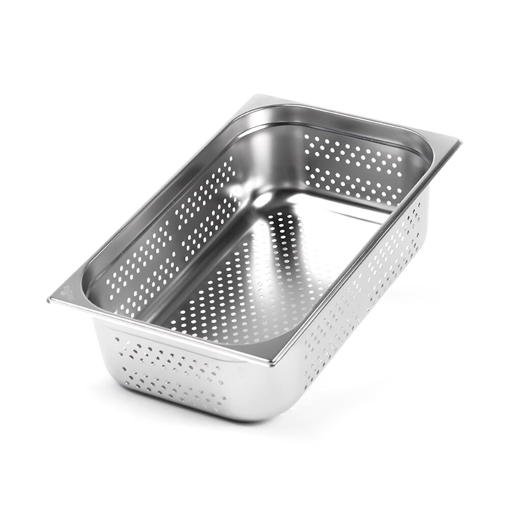 Гастроемкость перфорированная Luxstahl GN 1/1 530х325х150 мм из нержавеющей стали