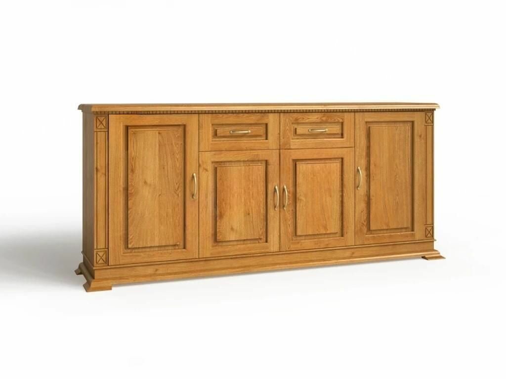 Комод Верди №115 из Массива сосны, 2 ящ, 200х40х90 см, классический орех 2