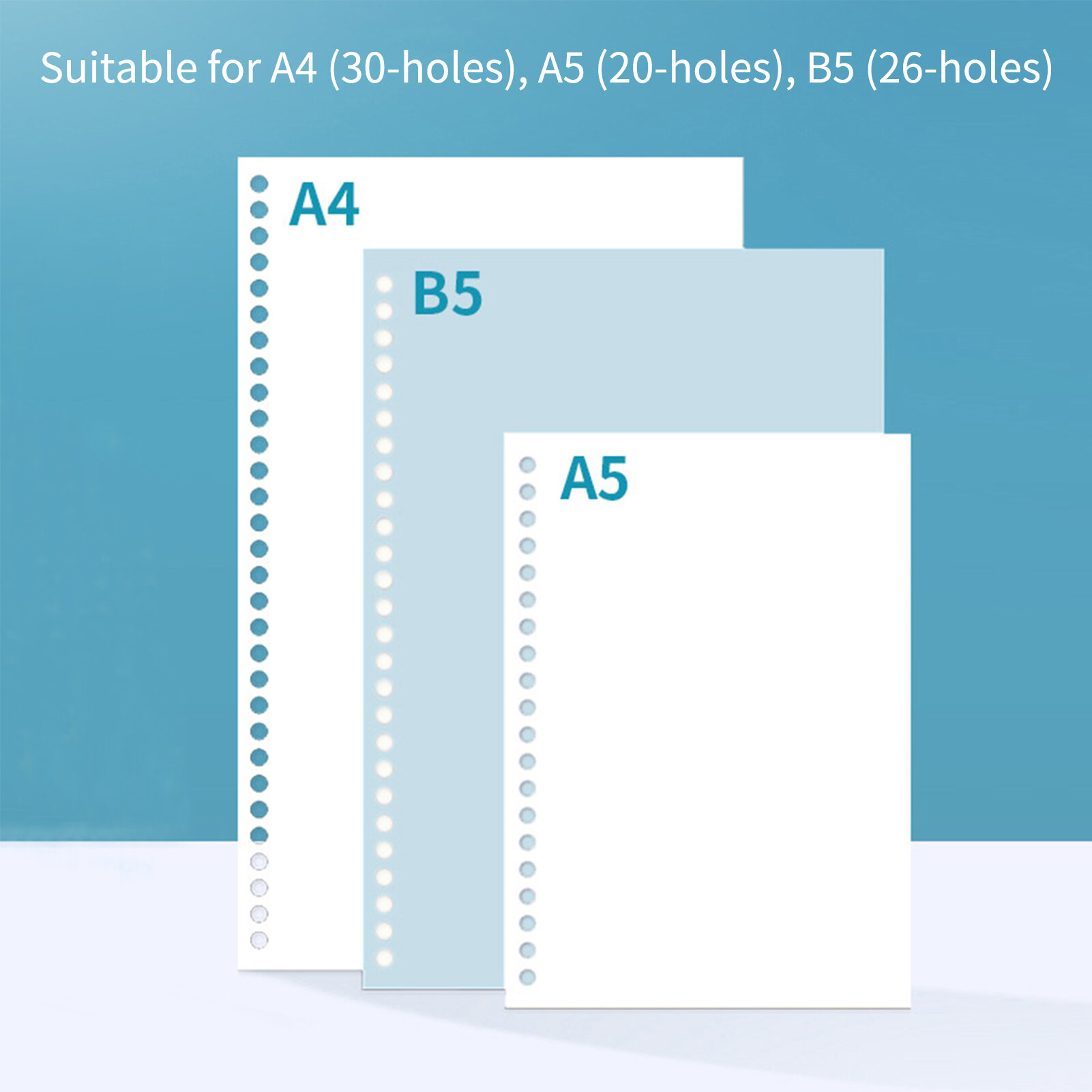 Ручной металлический дырокол на 10 отверстий, отверстие 5,5 мм, для блокнотов форматов A4, A5, B5, поддерживает 20, 26, 30 отверстий, вмещает 10 листов
