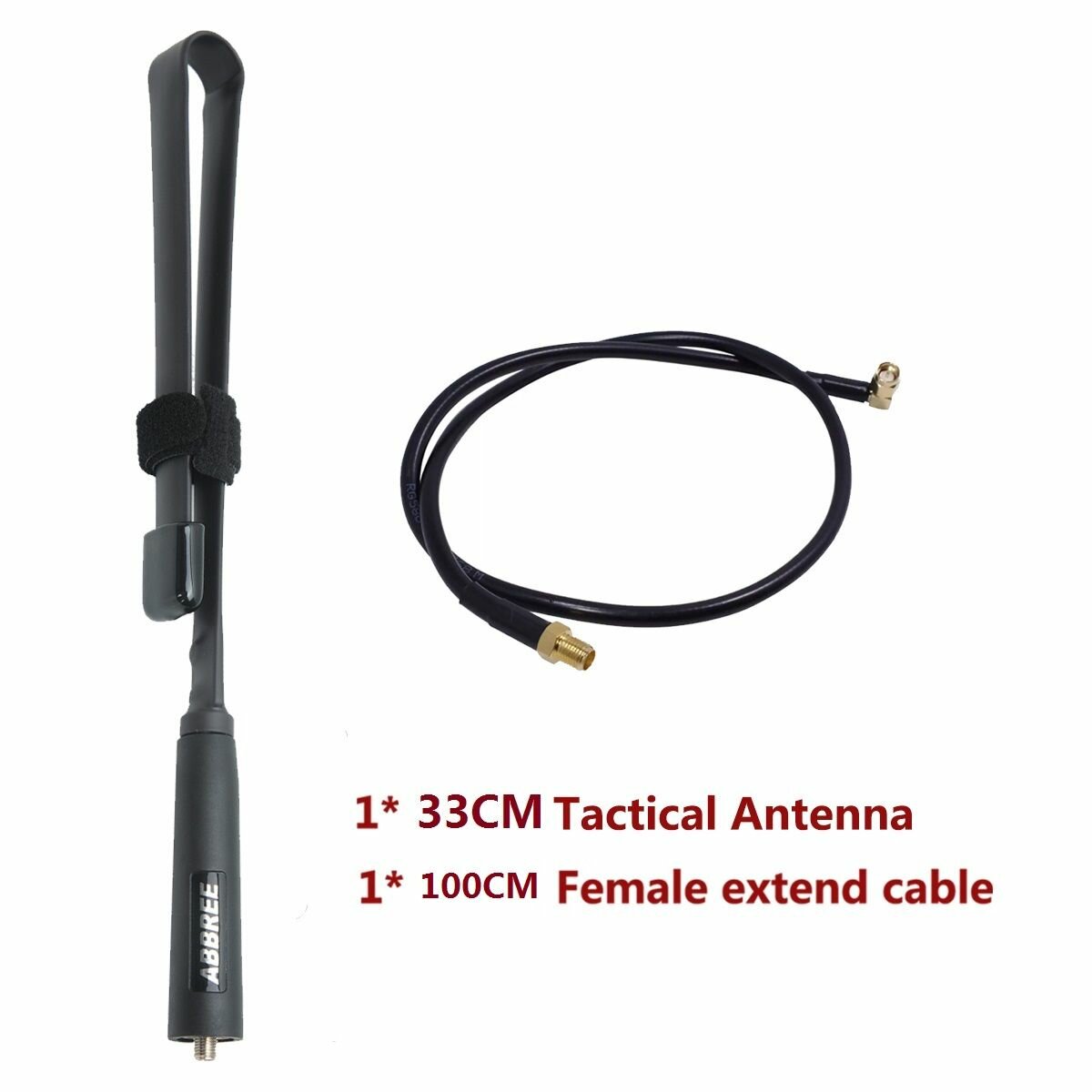 Радио и рация тактическая складная антенна abbree walkie -kpa