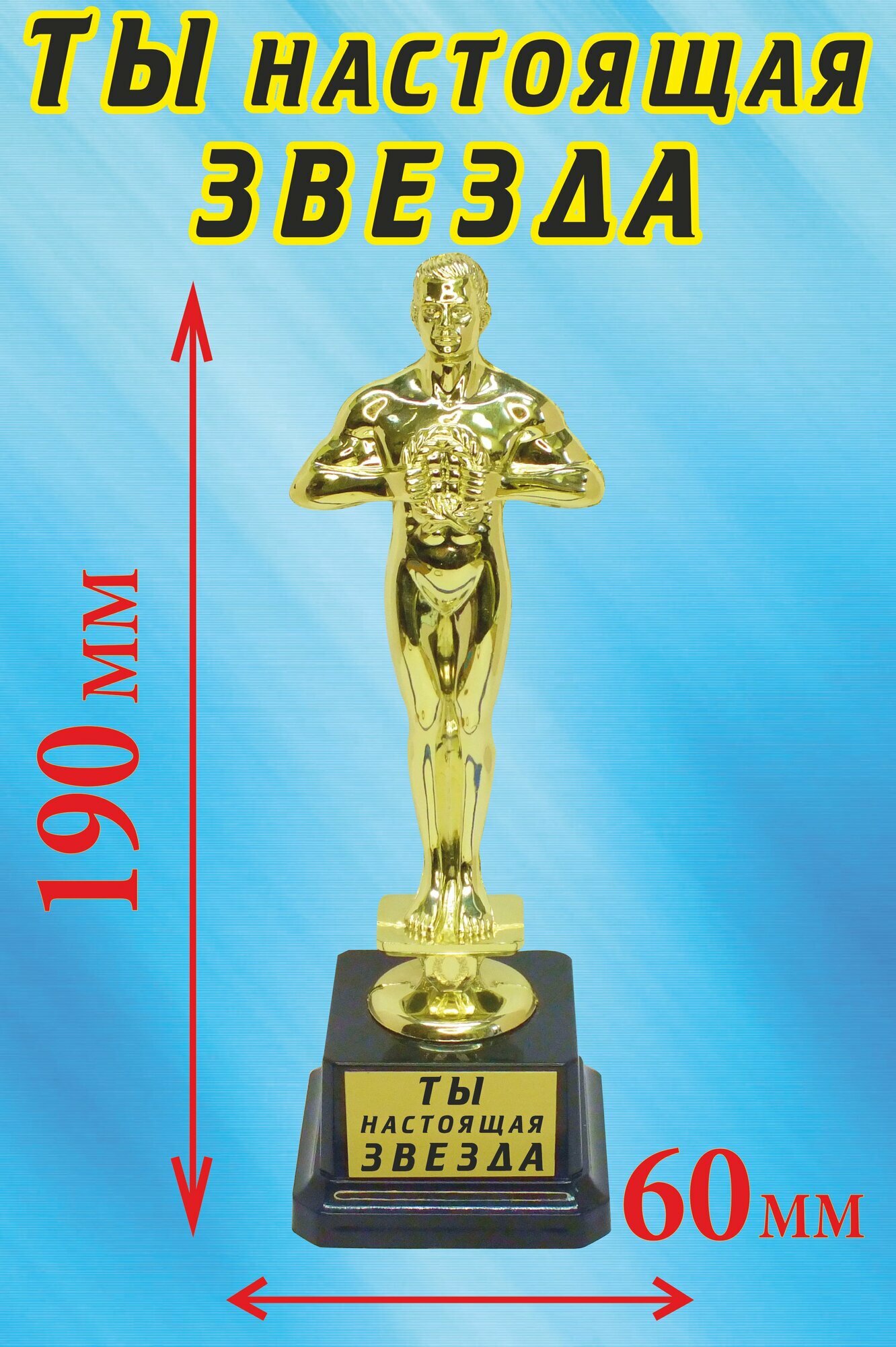 Кубок подарочный Оскар " Ты настоящая звезда ".