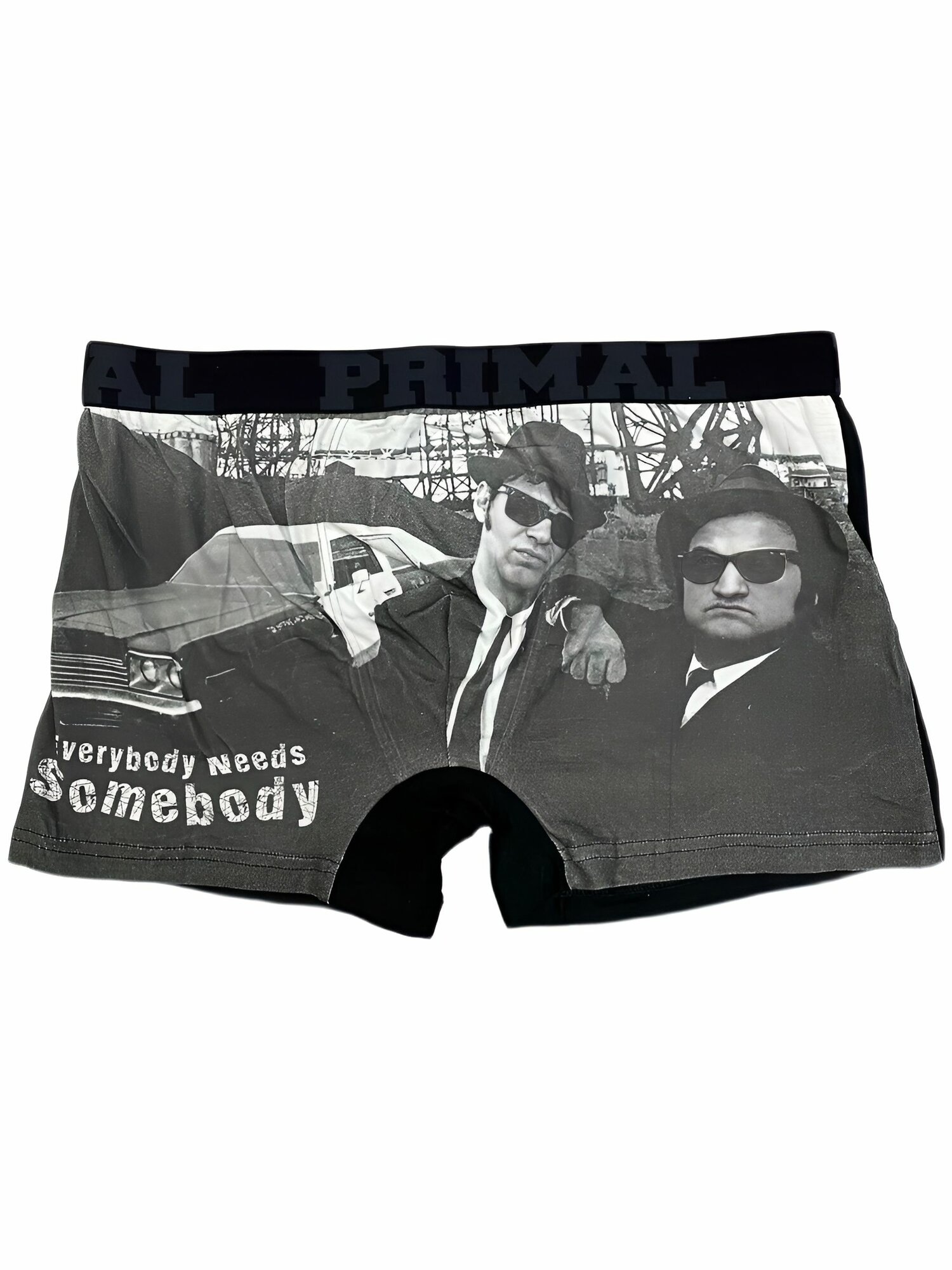 Трусы боксеры мужские , черный с принтом, хлопок M/48, Primal Италия