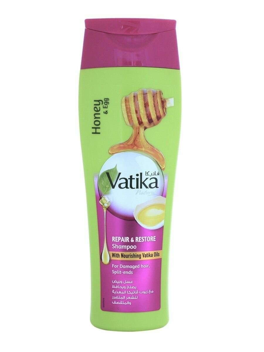 Dabur Vatika Шампунь для волос Исцеление и восстановление МЕД И яйцо Дабур Ватика / Repair & Restore / 200 мл