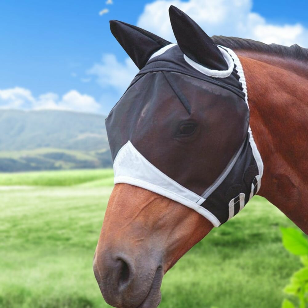 Антимоскитная маска для лошади