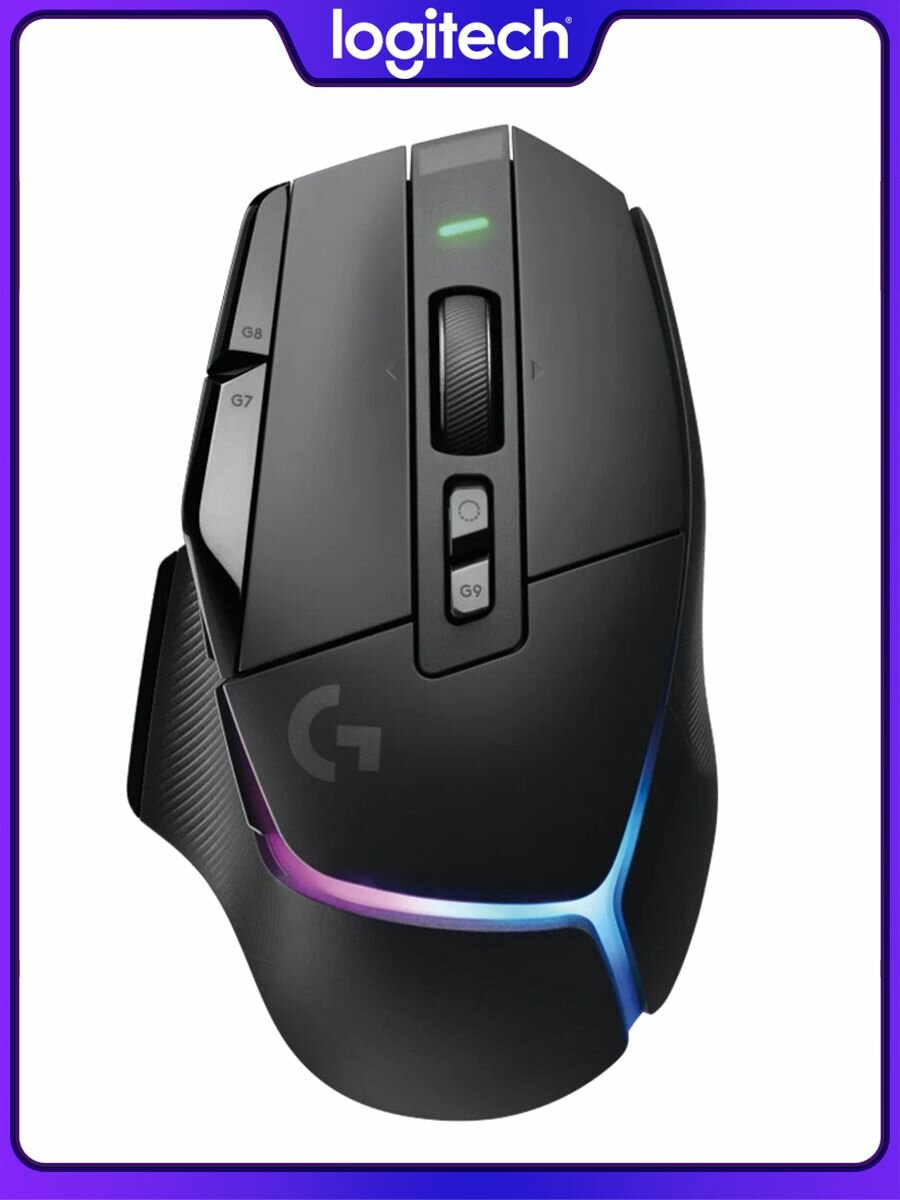 G, Игровая мышь беспроводная G502 X Plus, Версия CN, черный, Bluetooth