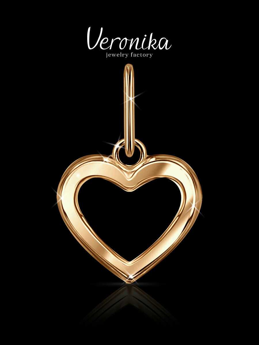 Подвеска, серебро, 925 проба, золочение