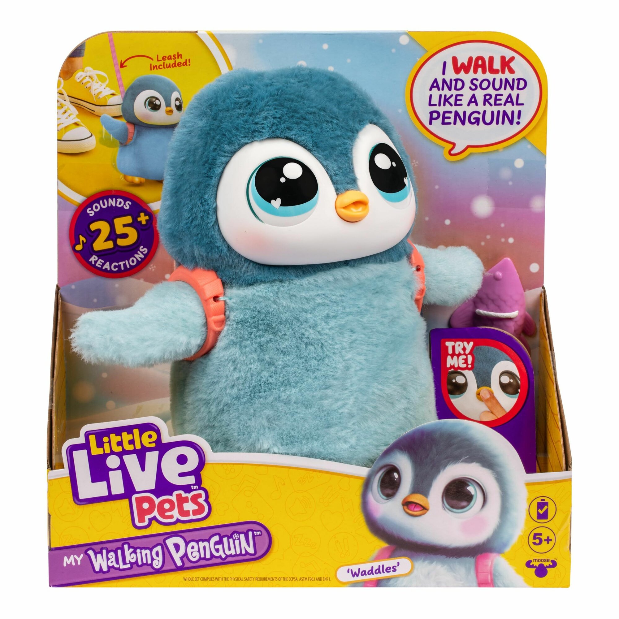 Moose Little Live Pets My Walking Penguin Waddles Interactive Toy / Мягкая И Милая Интерактивная Электронная Игрушка