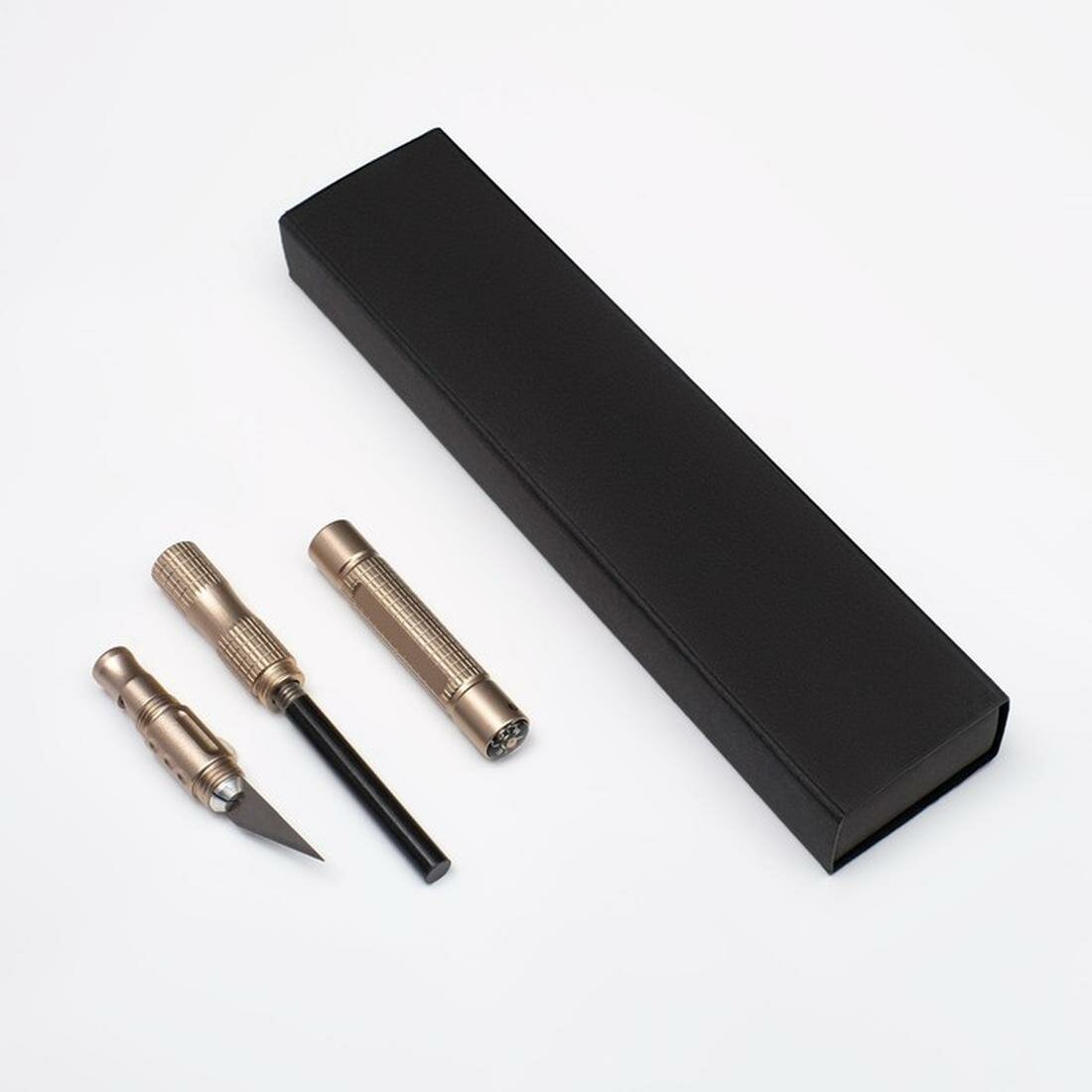 Набор туристический "Искра": огниво, компас, нож, свисток, 13 см