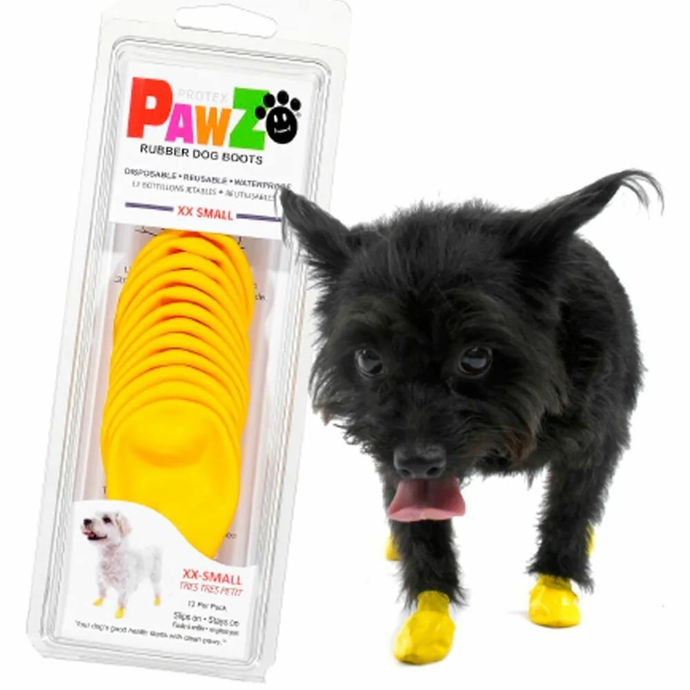 Ботинки для собак PawZ, размер XXS, желтые -lj