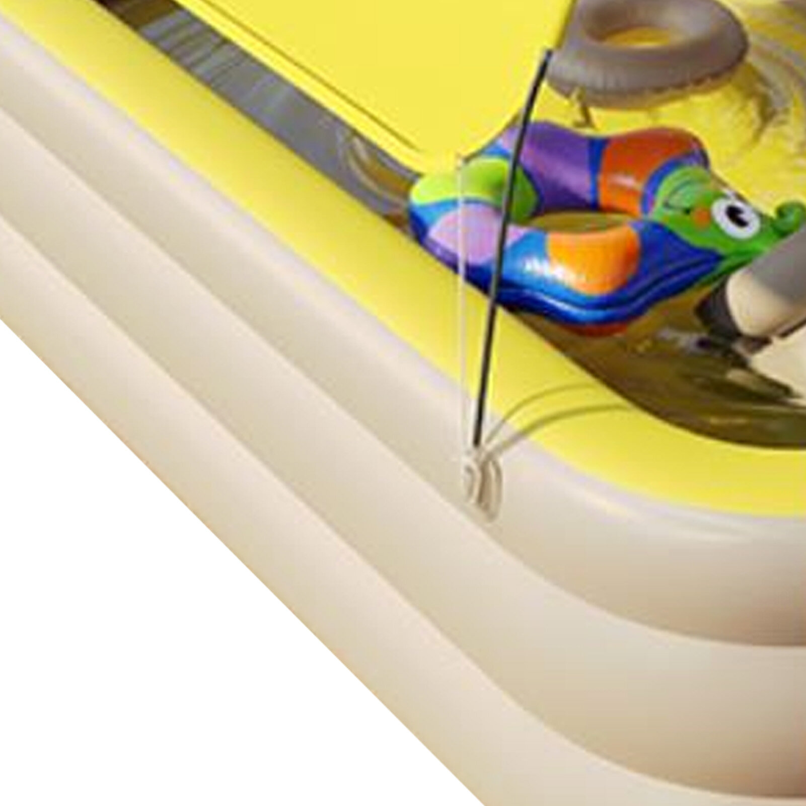 Надувной бассейн со съемным солнцезащитным навесом, складной, из ПВХ, детский надувной игровой бассейн для улицы, желтый.