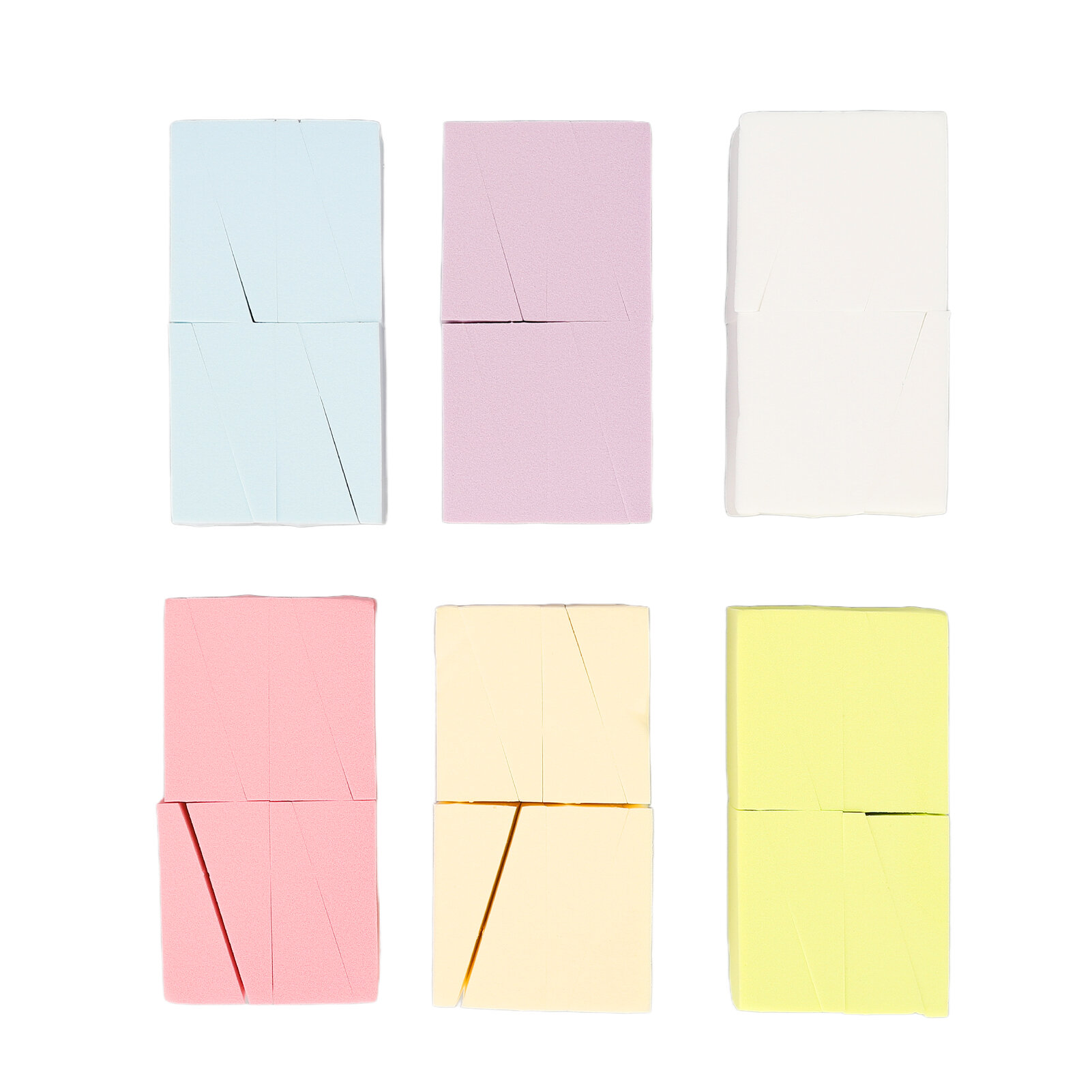 6 упаковок маленькие градиентные гвозди мягкие губки многогранные