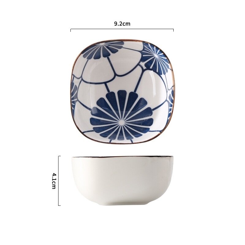 1 керамическая маленькая тарелка для приправ/кухонная соевая соусница 9,2*4,1 см