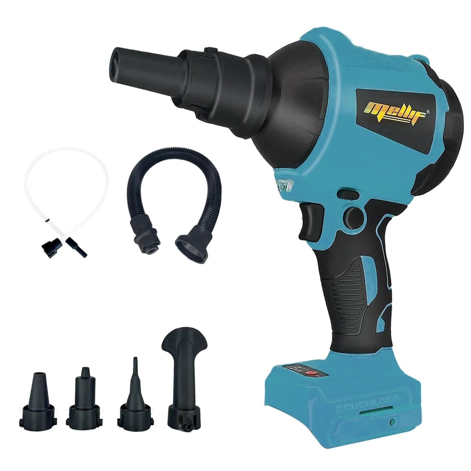 Пылесос со сжатым воздухом Mellif высокого объема, совместимый с Dewalt 18 В 20 В для аккумулятора Makita 18 В (без аккумулятора) со светодиодной подсветкой