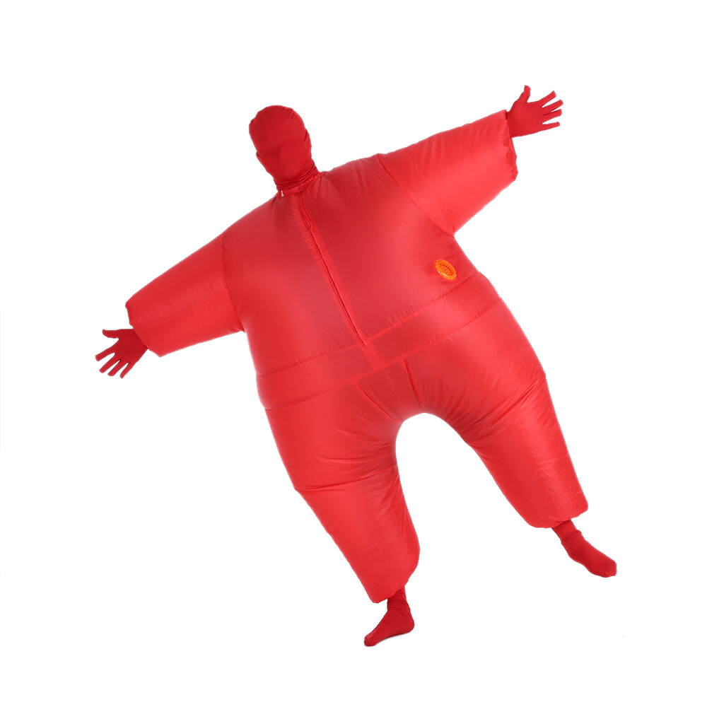 Decdeal забавный взрослый размер надувной костюм для всего тела костюм воздушный вентилятор управляемый надувной костюм Хэллоуин спортивная вечеринка толстый надувной комбинезон костюм
