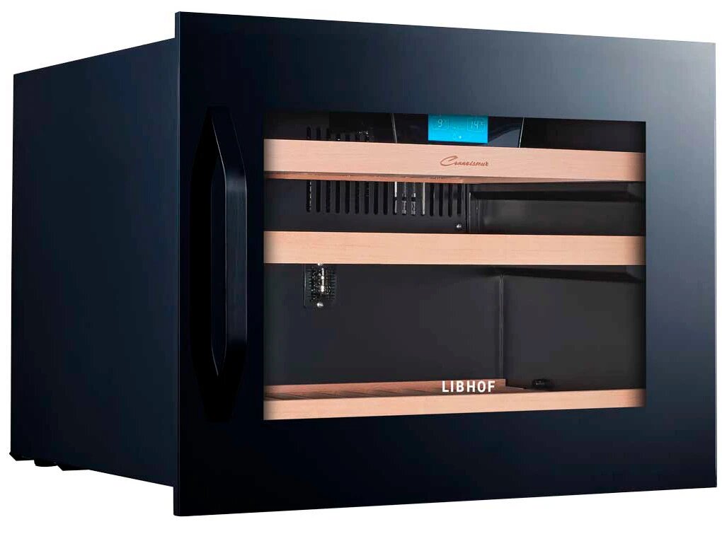 Винный шкаф Libhof "CK-21", встраиваемый, монотемпературный, черный